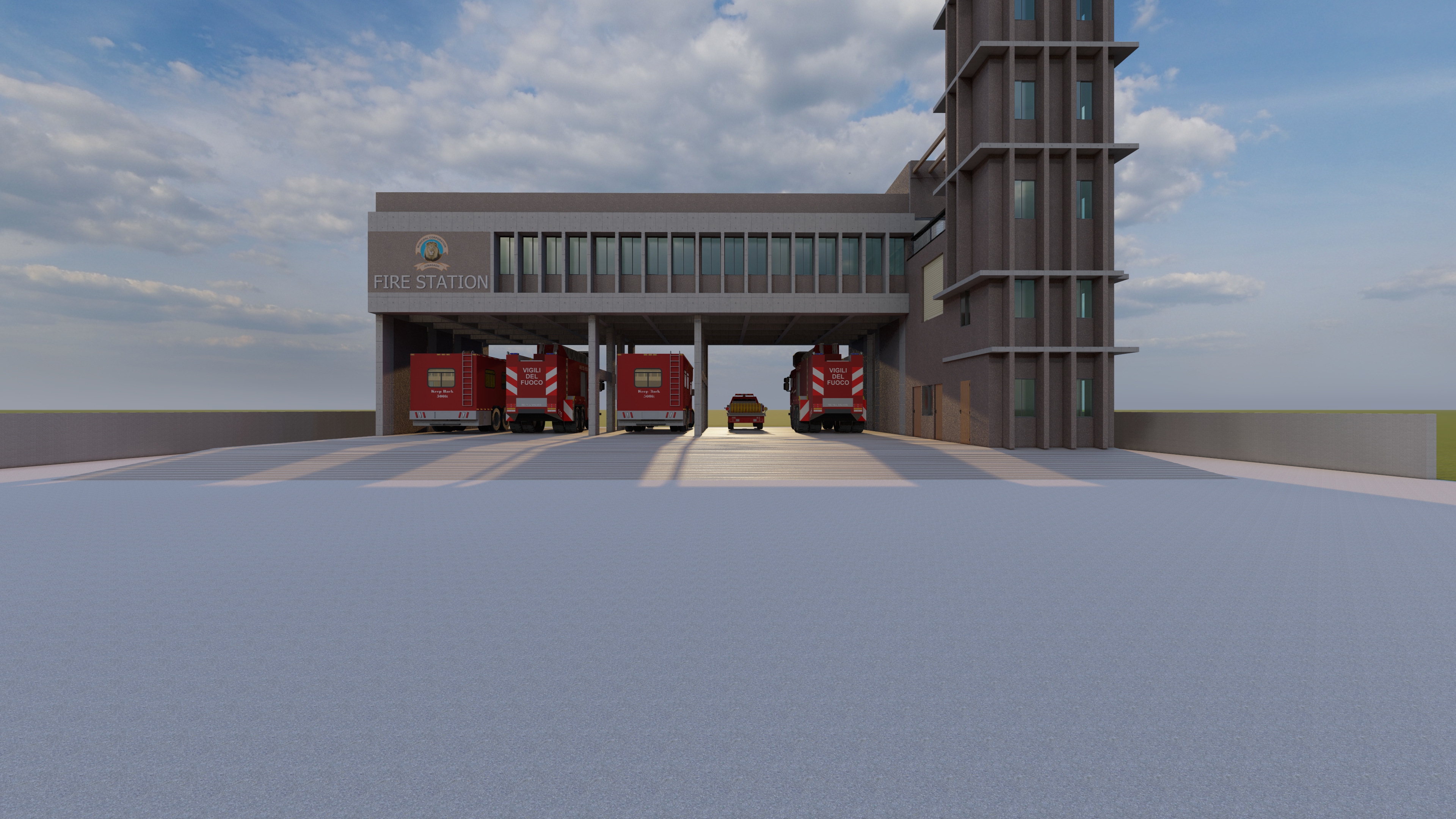 Bus terminal render
